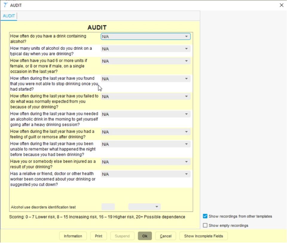 Assessment and screening of drug and alcohol issues in combination with ...