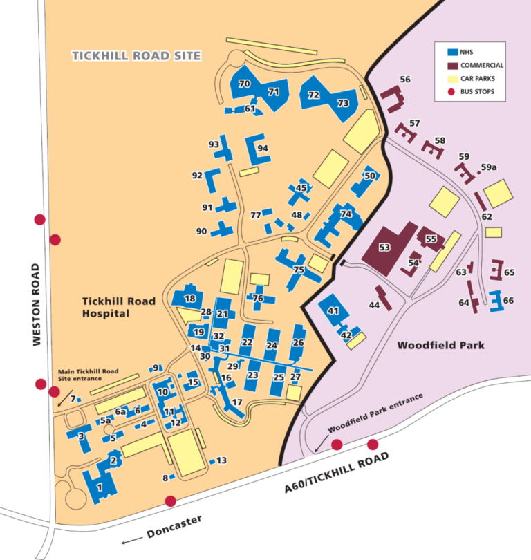 Tickhill Road site map – Rotherham Doncaster and South Humber NHS ...